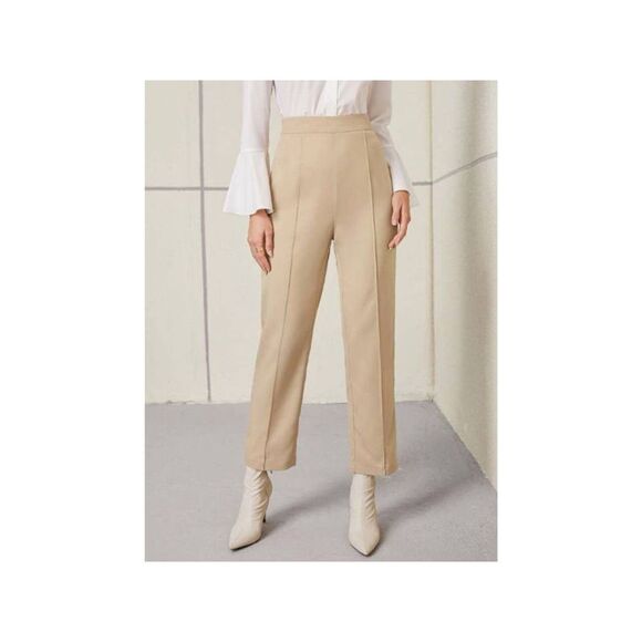 Mango | Pants & Jumpsuits | Mng Womens Beige Zippered Center Seams Wear ...